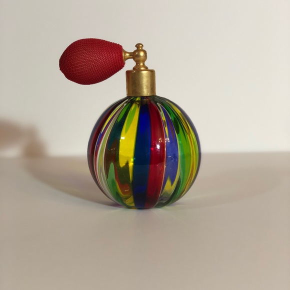 Murano | Bath & Body | Vintage Murano Glass Stripe Perfume Bottle With ...